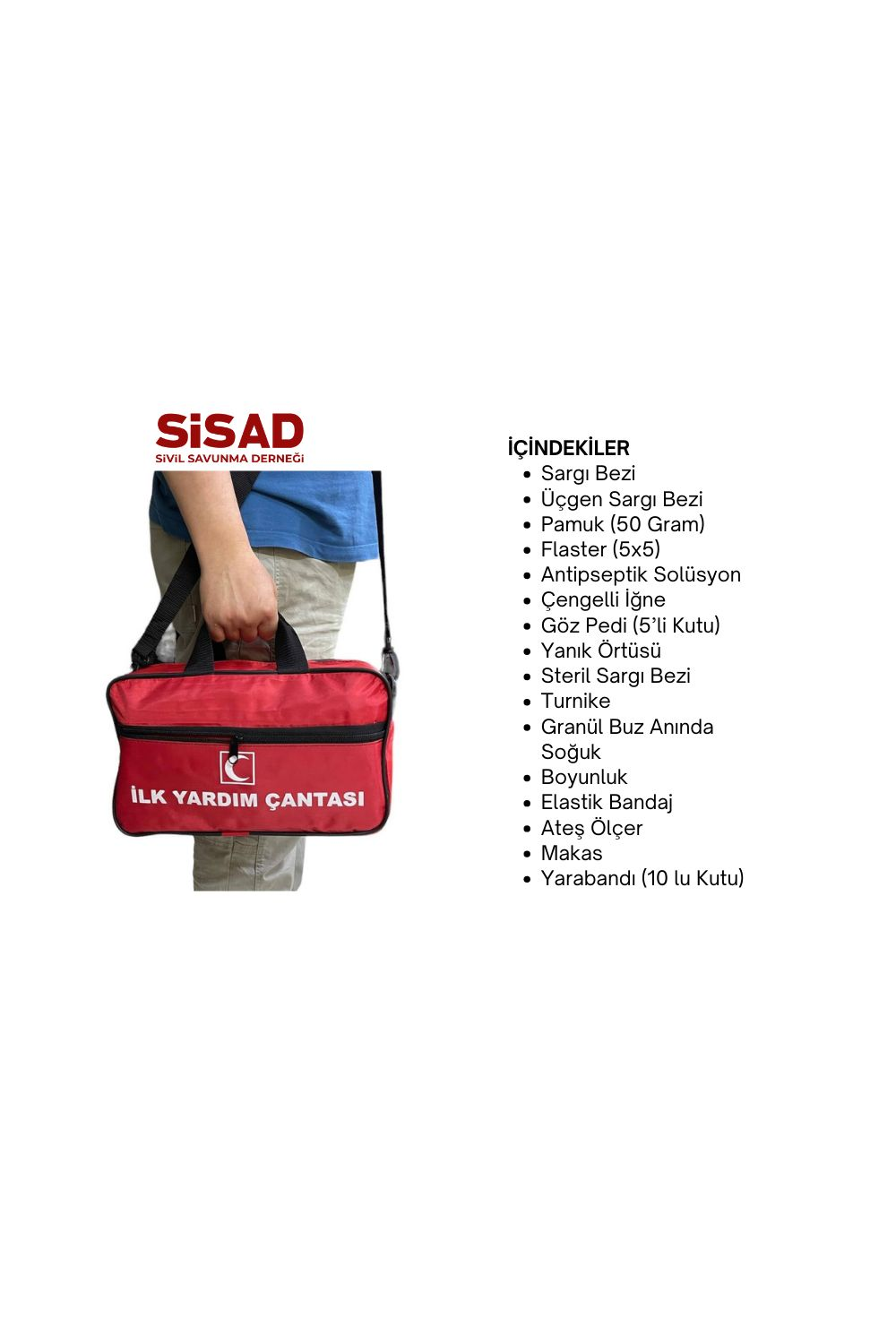 SİSAD İlk Yardım Çantası - davmarket.com