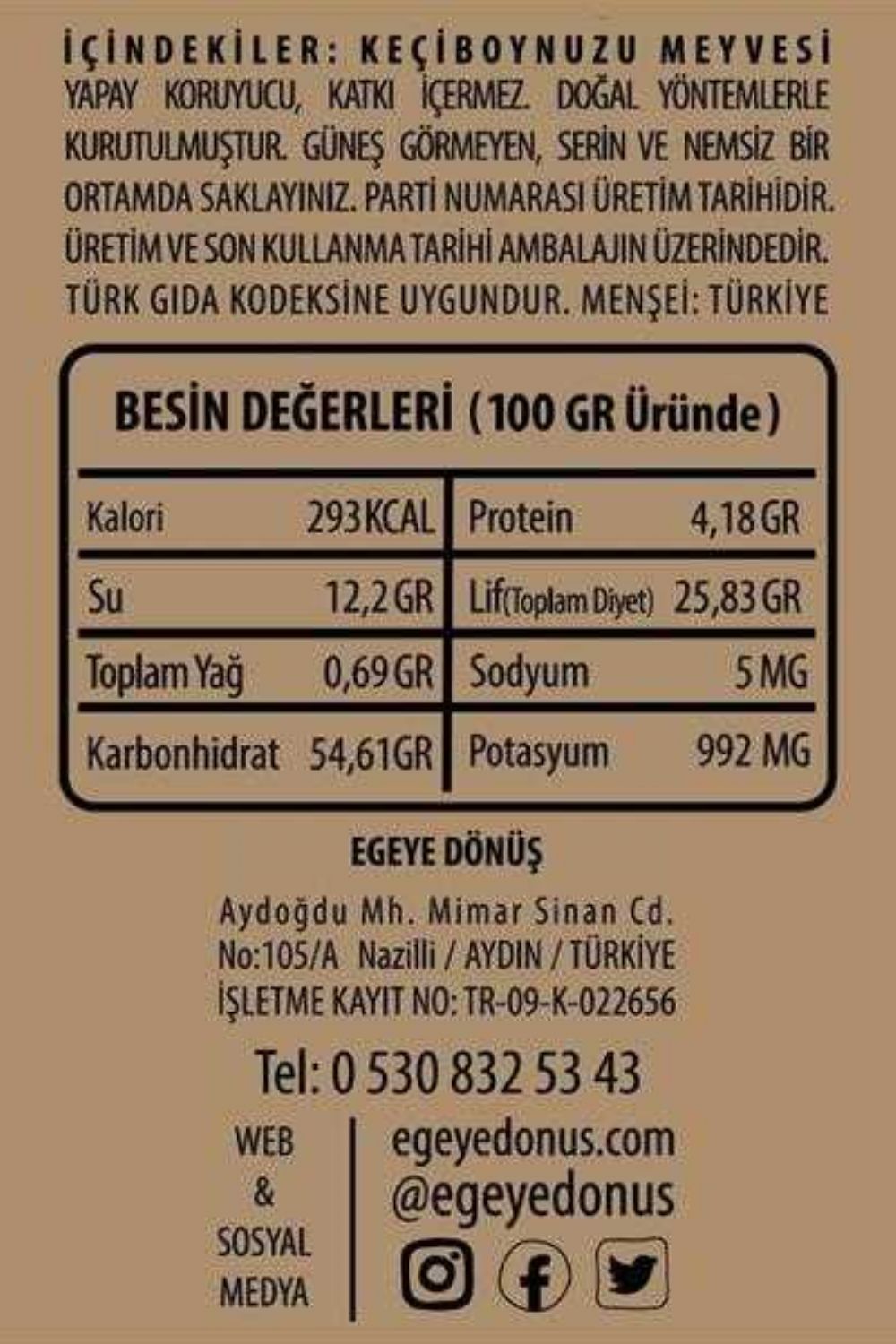 Keçiboynuzu Meyvesi Harnup Kurusu - davmarket.com